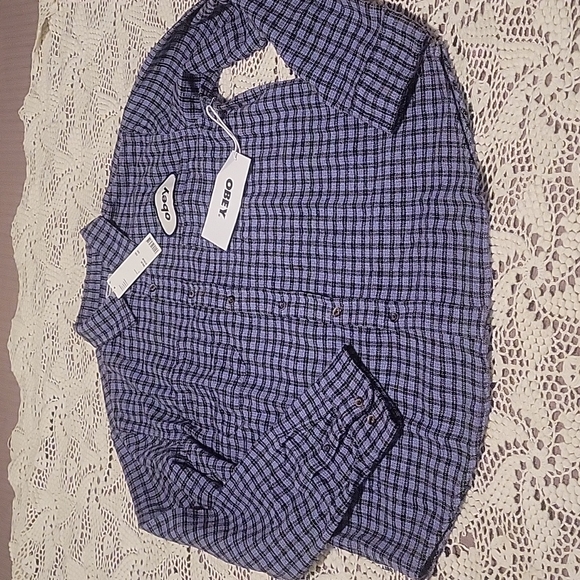 Obey | Shirts | Nwt Obey Flannel Size L | Poshmark